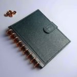 Leather planner cover set | green notebook cover