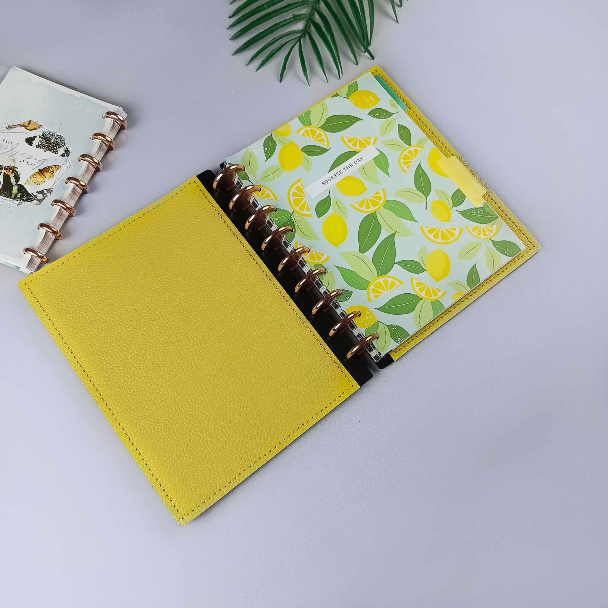 Leather cover for discbound planner, happy planner cover | AOLeatherGoods